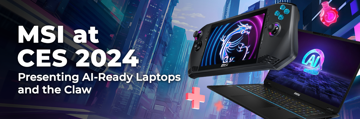 MSI CES 2024 AI ready laptops