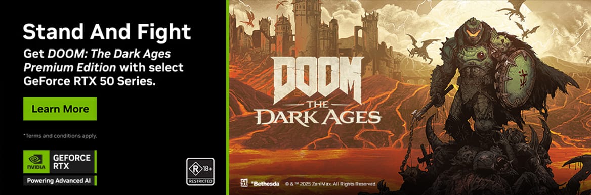 Get DOOM: The Dark Ages with select GeForce RTX 50 Series
